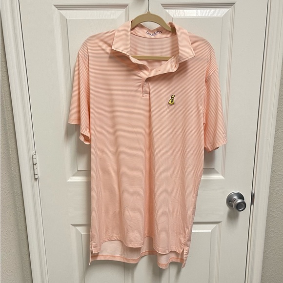 B. Draddy | Shirts | Draddy Sport Orange Striped Golf Polo | Poshmark